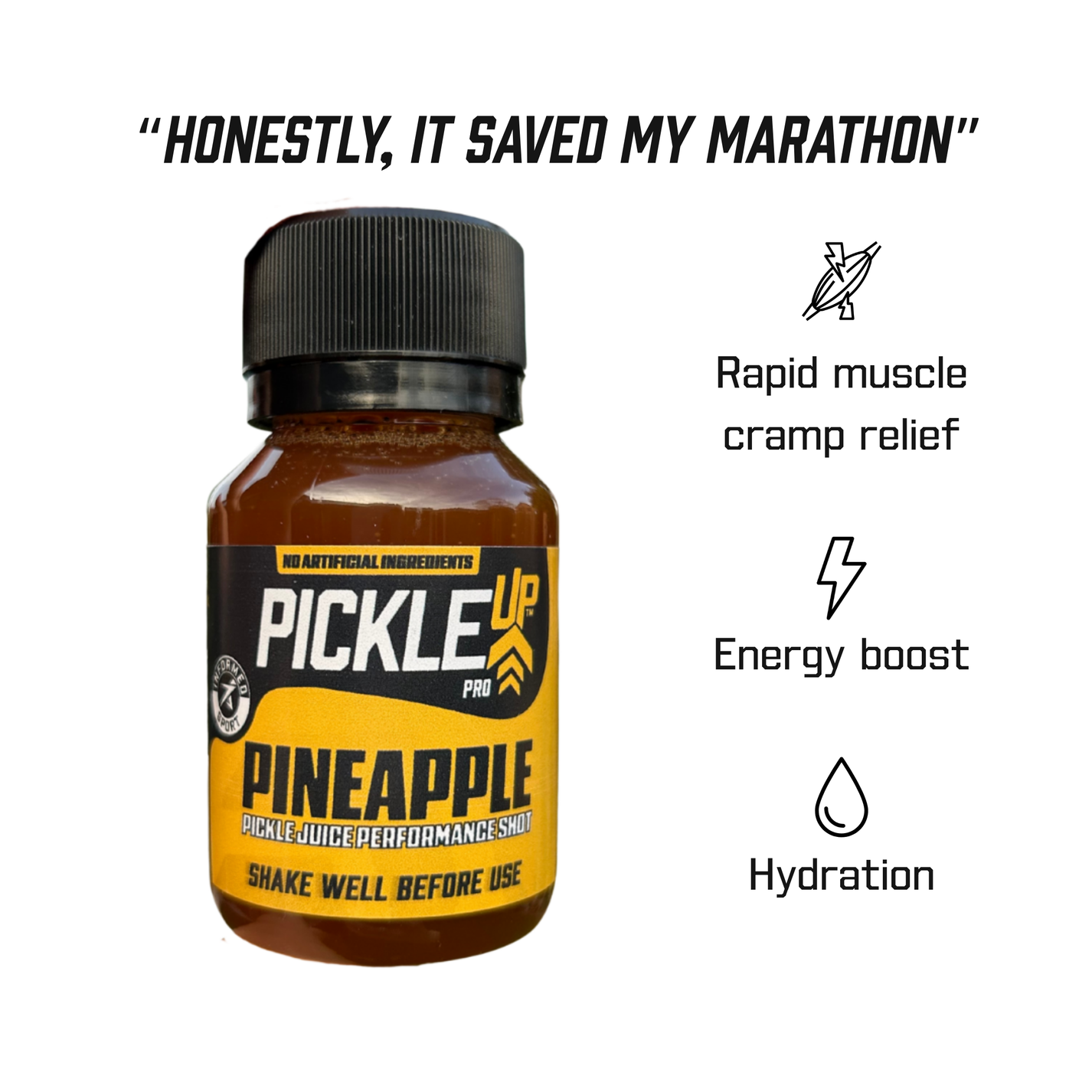 PickleUp - Pickle Juice Performance Shots. Stop Muscle Cramps.